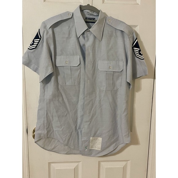 Jackets & Coats | Vintage Us Air Force Blue Uniform Shirtmaster Sgt ...